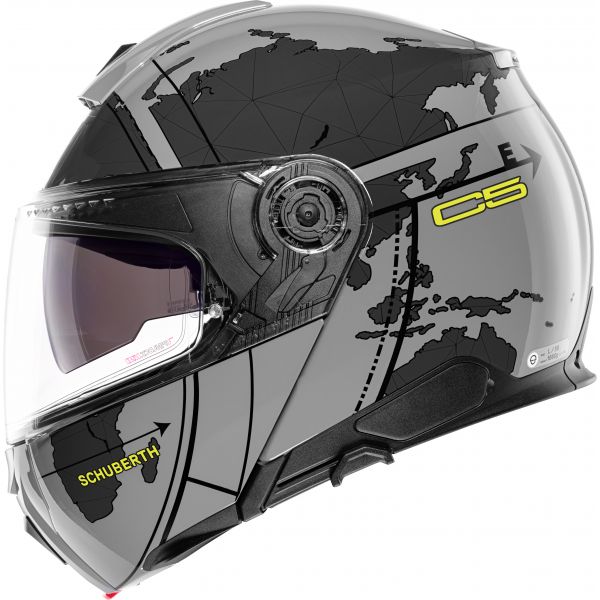 Pack Casque + Kit bluetooth et intercom : Schuberth C5 Globe Grey + Kit Bluetooth SC2 C5 - E2 ...